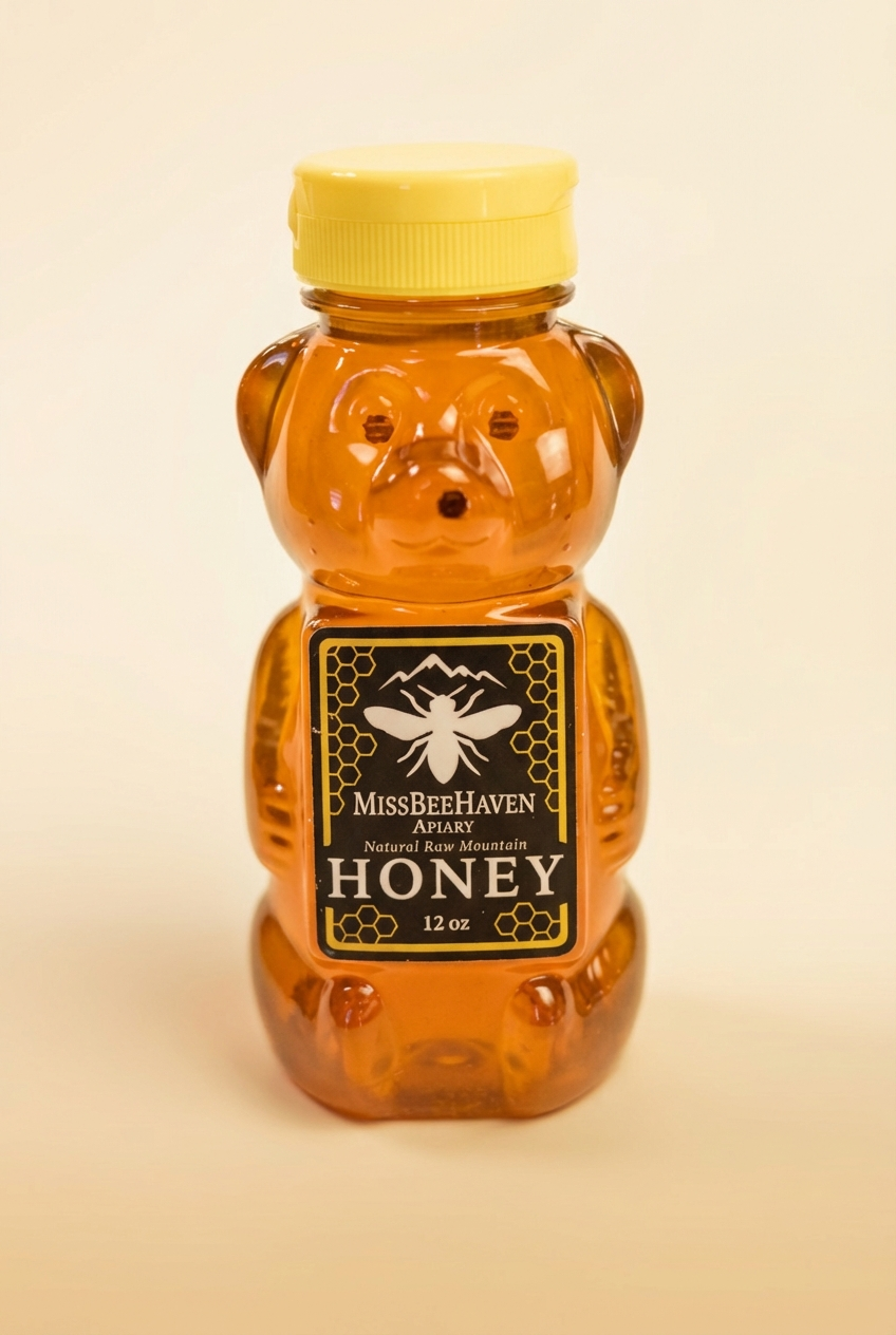 12oz Honey Bear – Miss Bee Haven Apiary